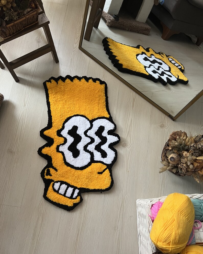 Simpson Tufted Rug Bart Simpson Custom Rug Simpsons - Etsy Australia