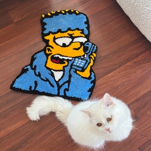 Blue Bart Simpson Rug the Simpsons Custom Tufted Rug - Etsy