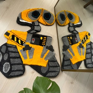 Wall-e Robot Tufted Rug Wall E Disney Tufting Custom - Etsy
