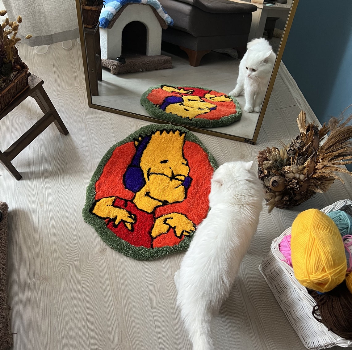 Simpson Fun Tufted Rug Bart Simpson Custom Rug Simpsons - Etsy
