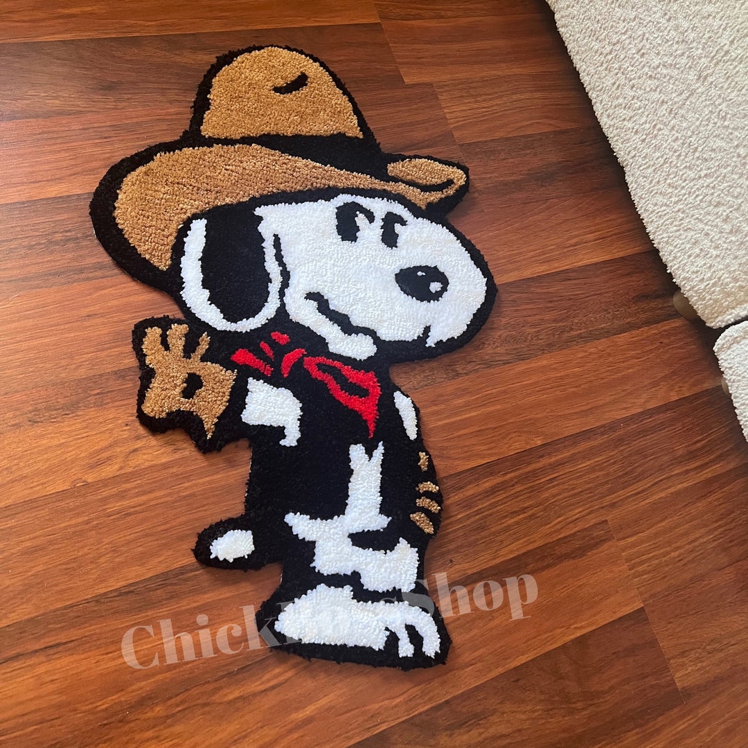 Snoopy Tufted Rug Gift for Tufting Custom Rug - Etsy
