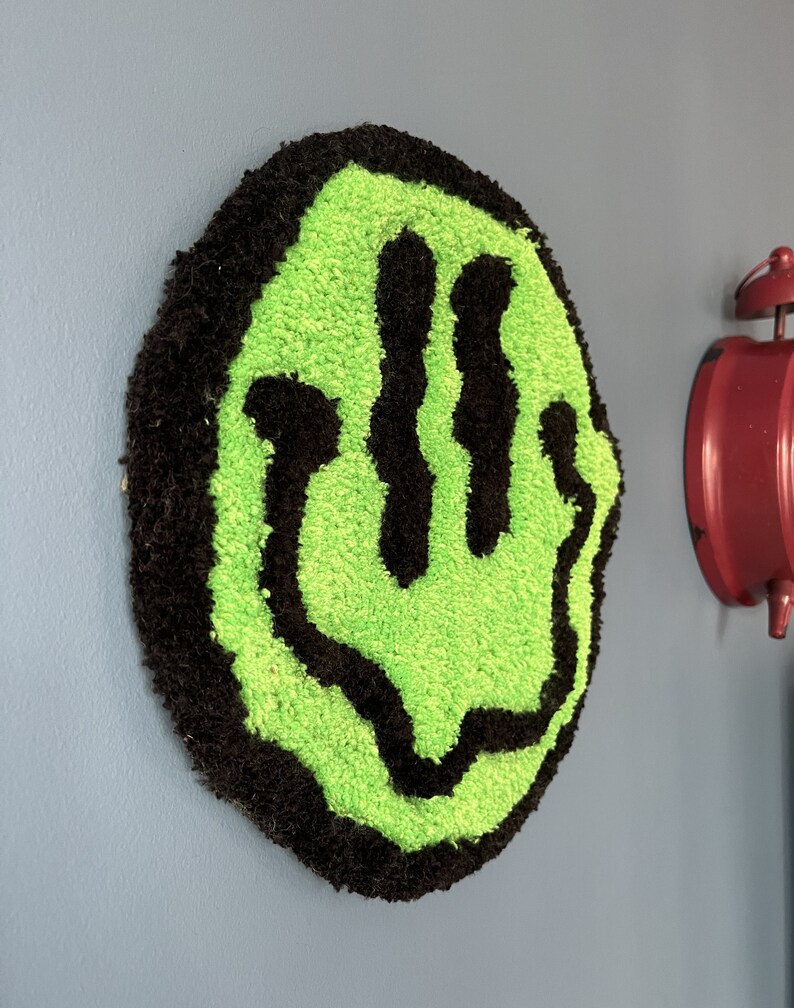 Trippy Smile Tufted Rug Custom Smile Rug - Etsy