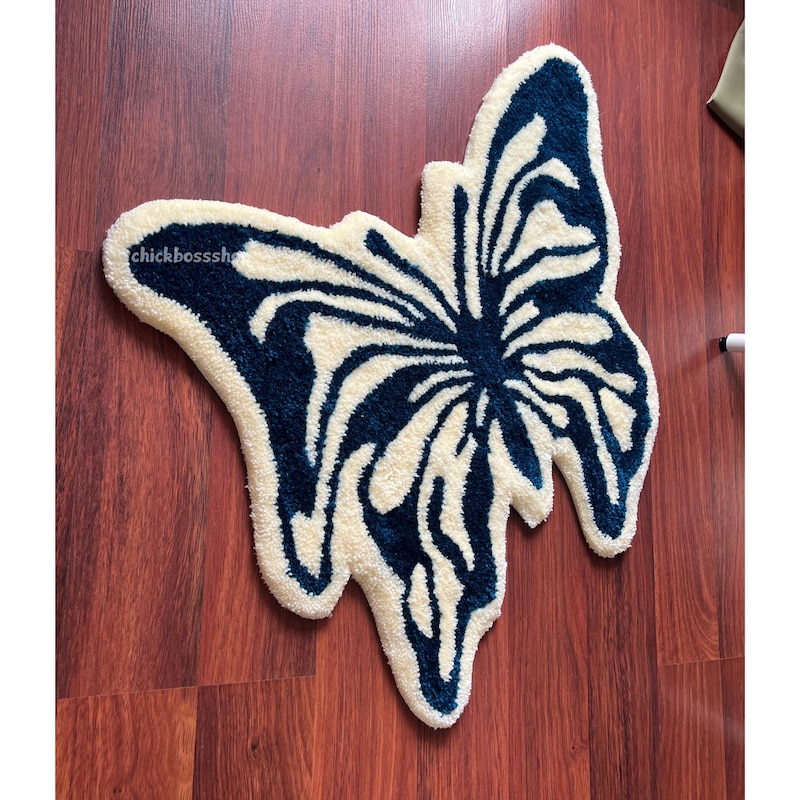 Butterfly Tufted Rug - Etsy