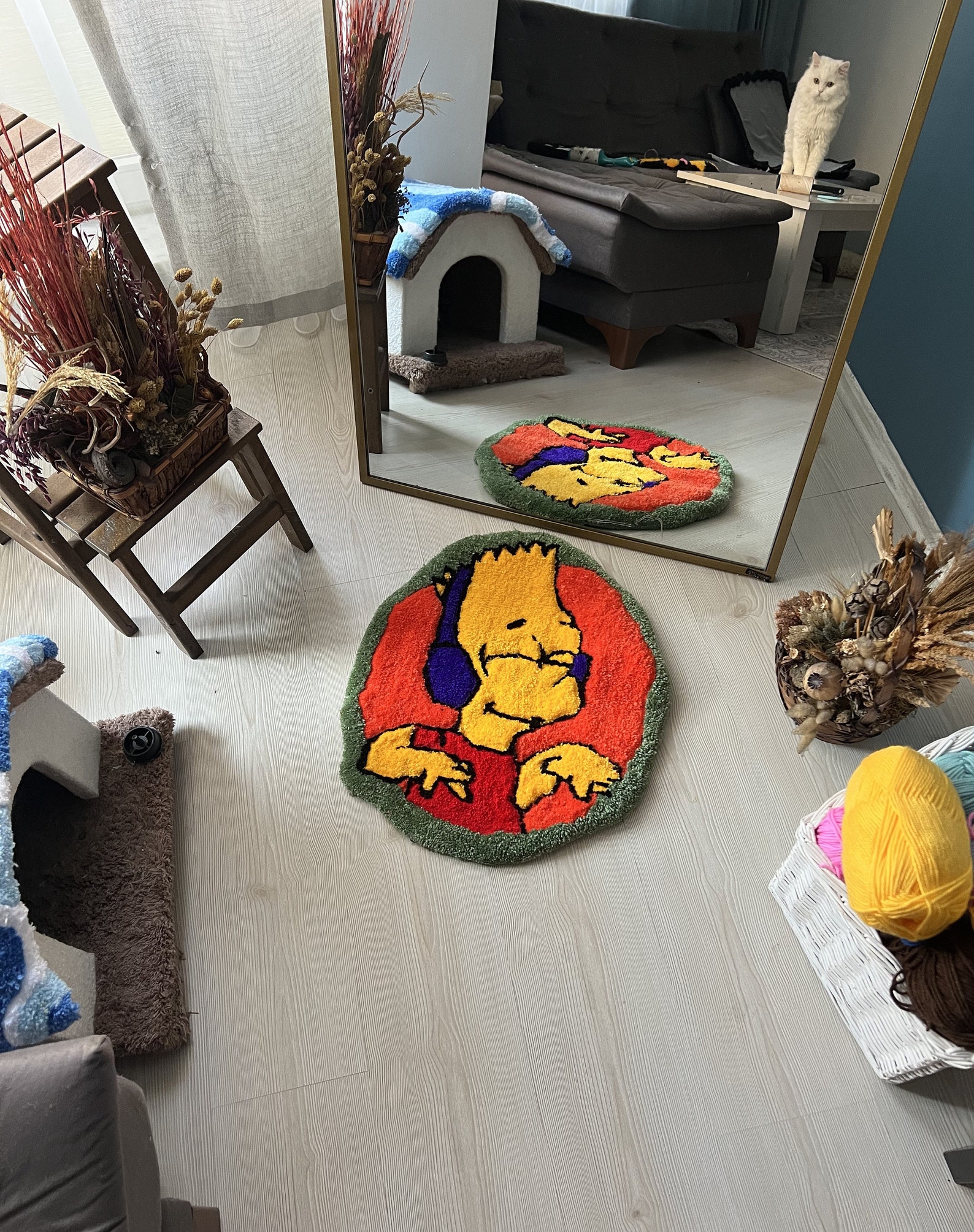 Simpson Fun Tufted Rug Bart Simpson Custom Rug Simpsons - Etsy