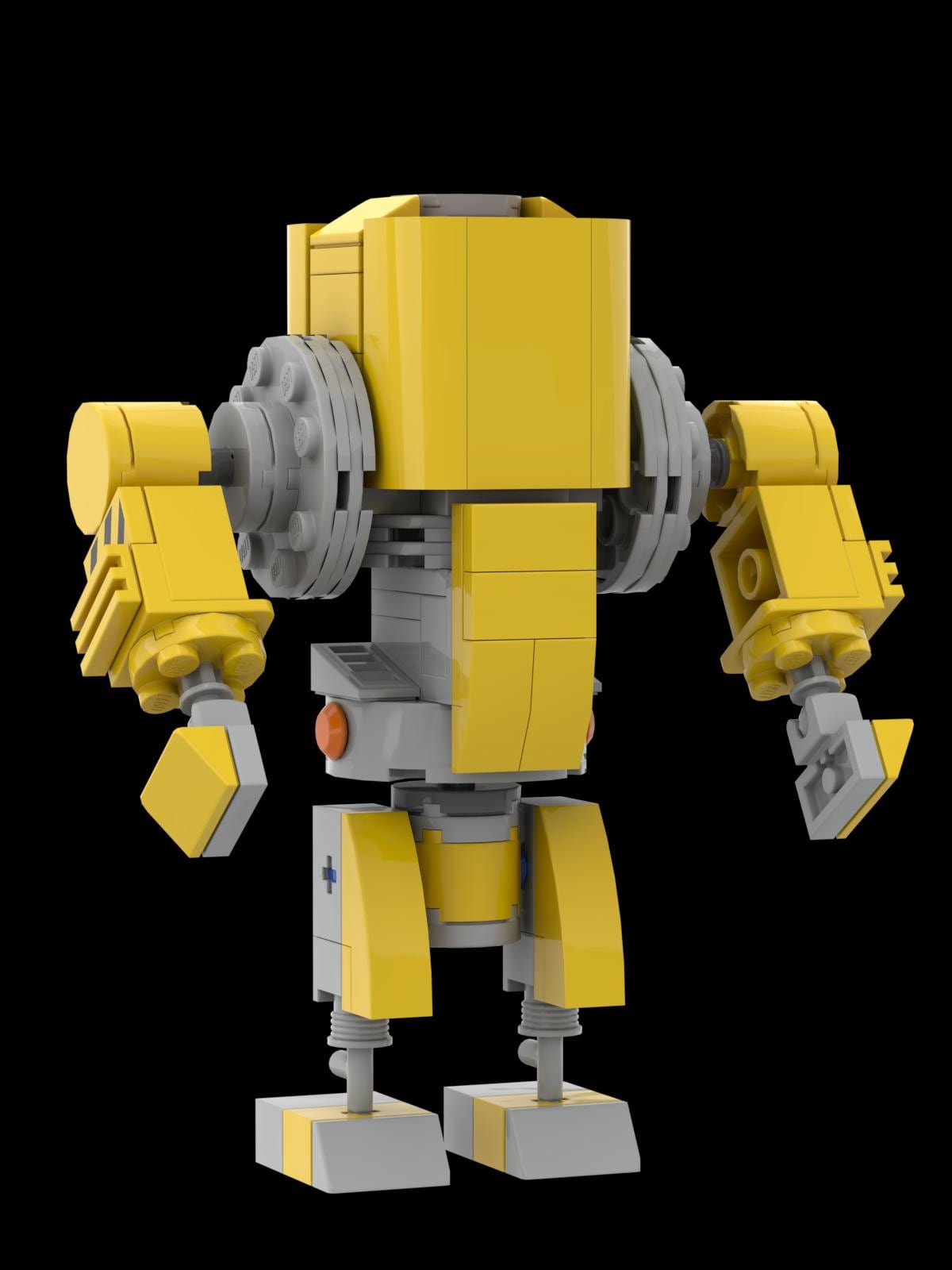 Lego MOC Yellow Warrior Robot Mecha Model - Etsy