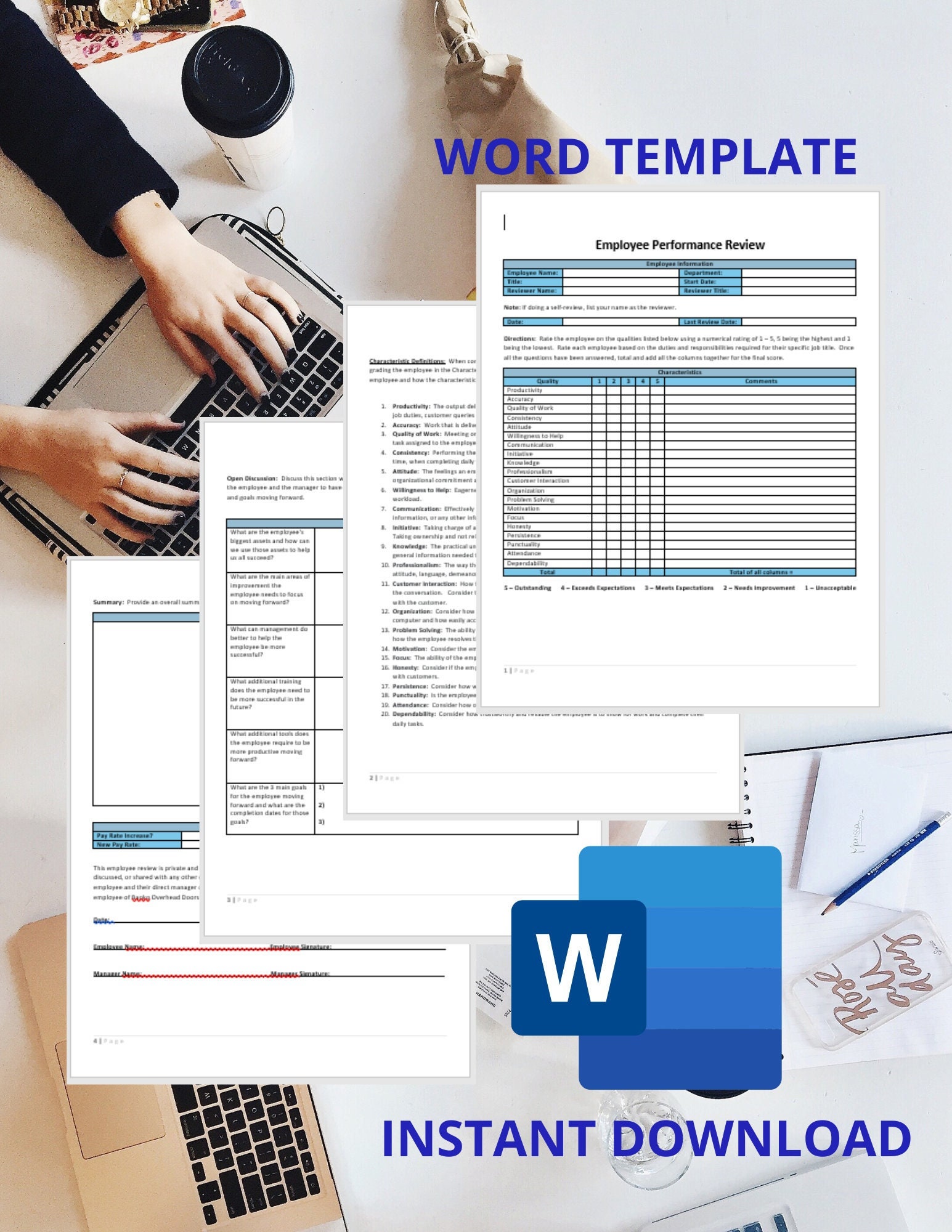 Employee Performance Review Template, Scorecard Rating Scale ... Employee Performance Review Template, Scorecard Rating Scale ...
