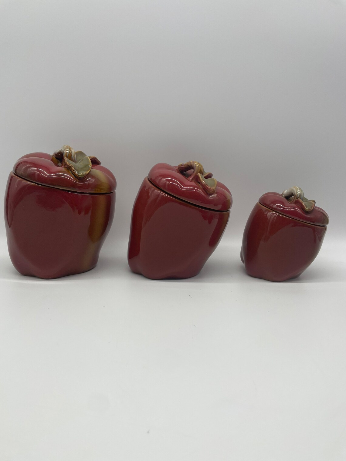Vintage Apple Canister Set With Extras - Etsy