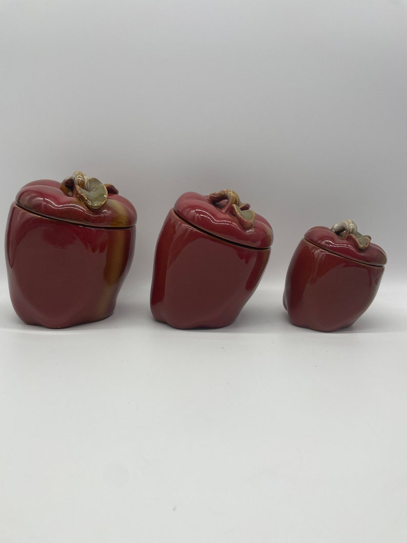 Vintage Apple Canister Set With Extras! - Etsy