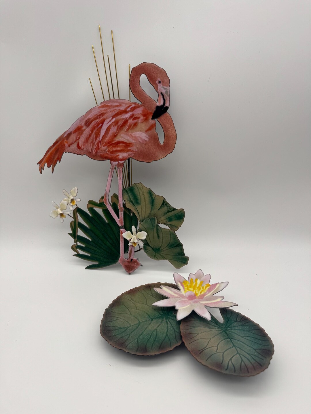Bovano of Cheshire Enameled Pink Flamingo - Etsy