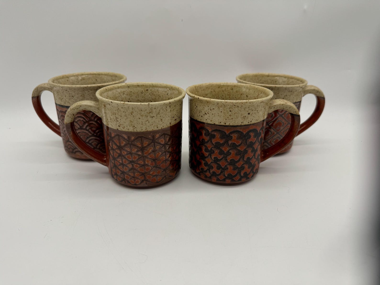 Vintage Holt Howard Stoneware Mug Set - Etsy
