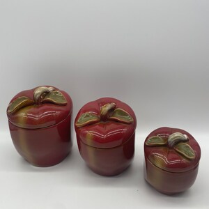 Vintage Apple Canister Set With Extras! - Etsy
