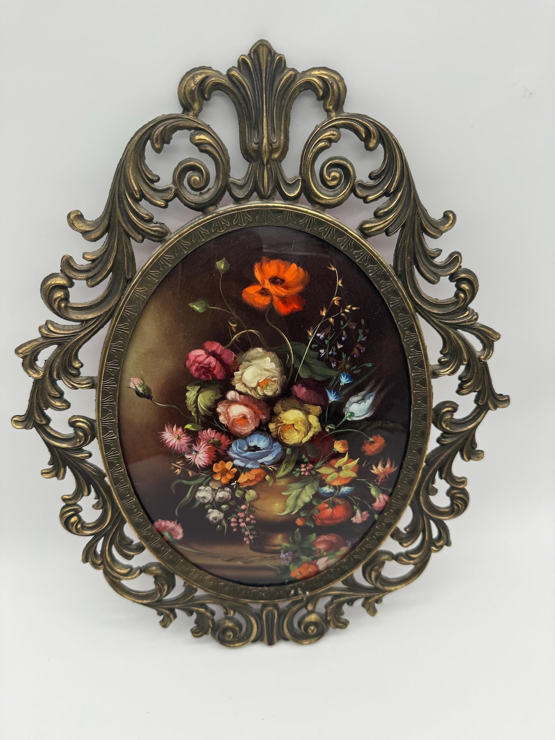 Ornate Italian Frame With Removable Floral Print - Etsy