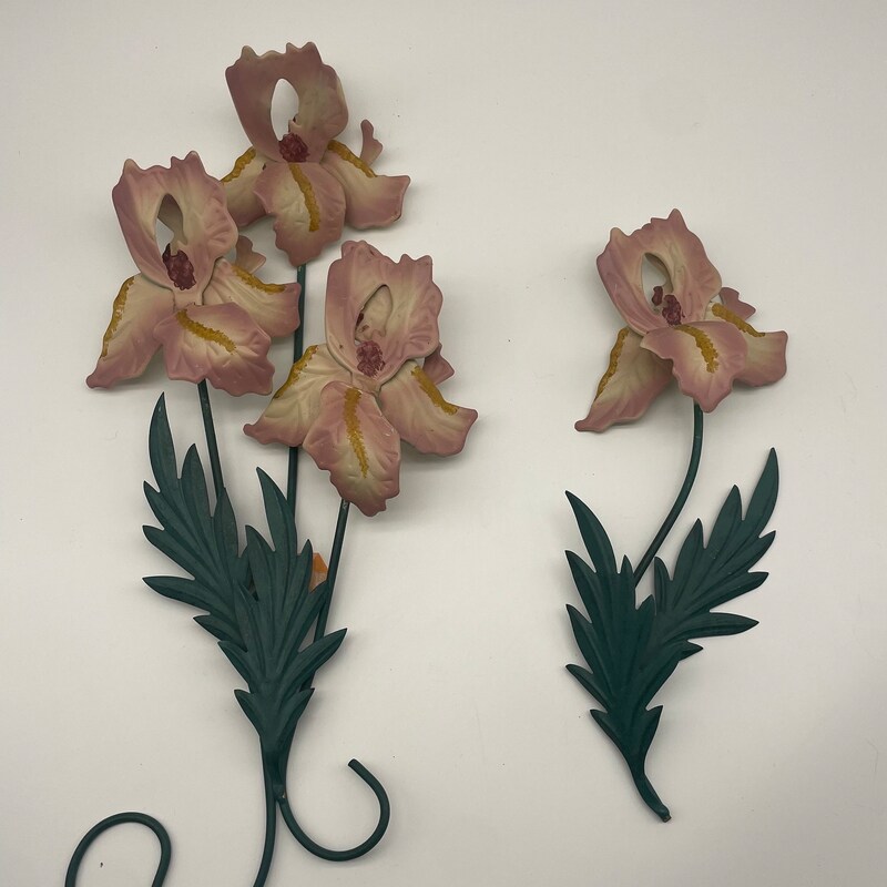 Pink Metal Flowers - Etsy