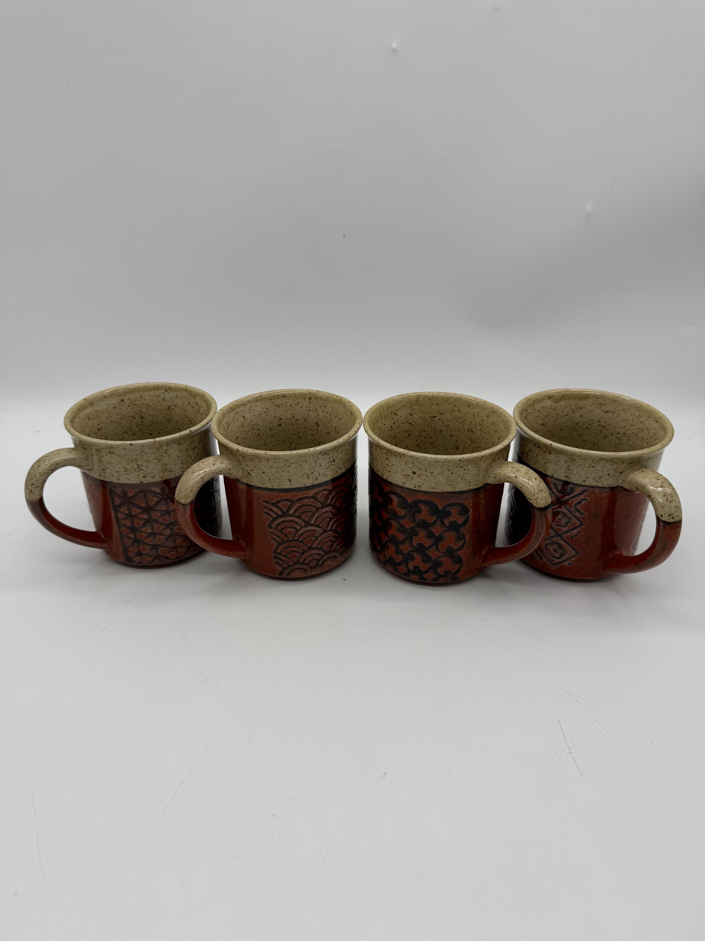 Vintage Holt Howard Stoneware Mug Set - Etsy