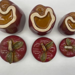 Vintage Apple Canister Set With Extras! - Etsy