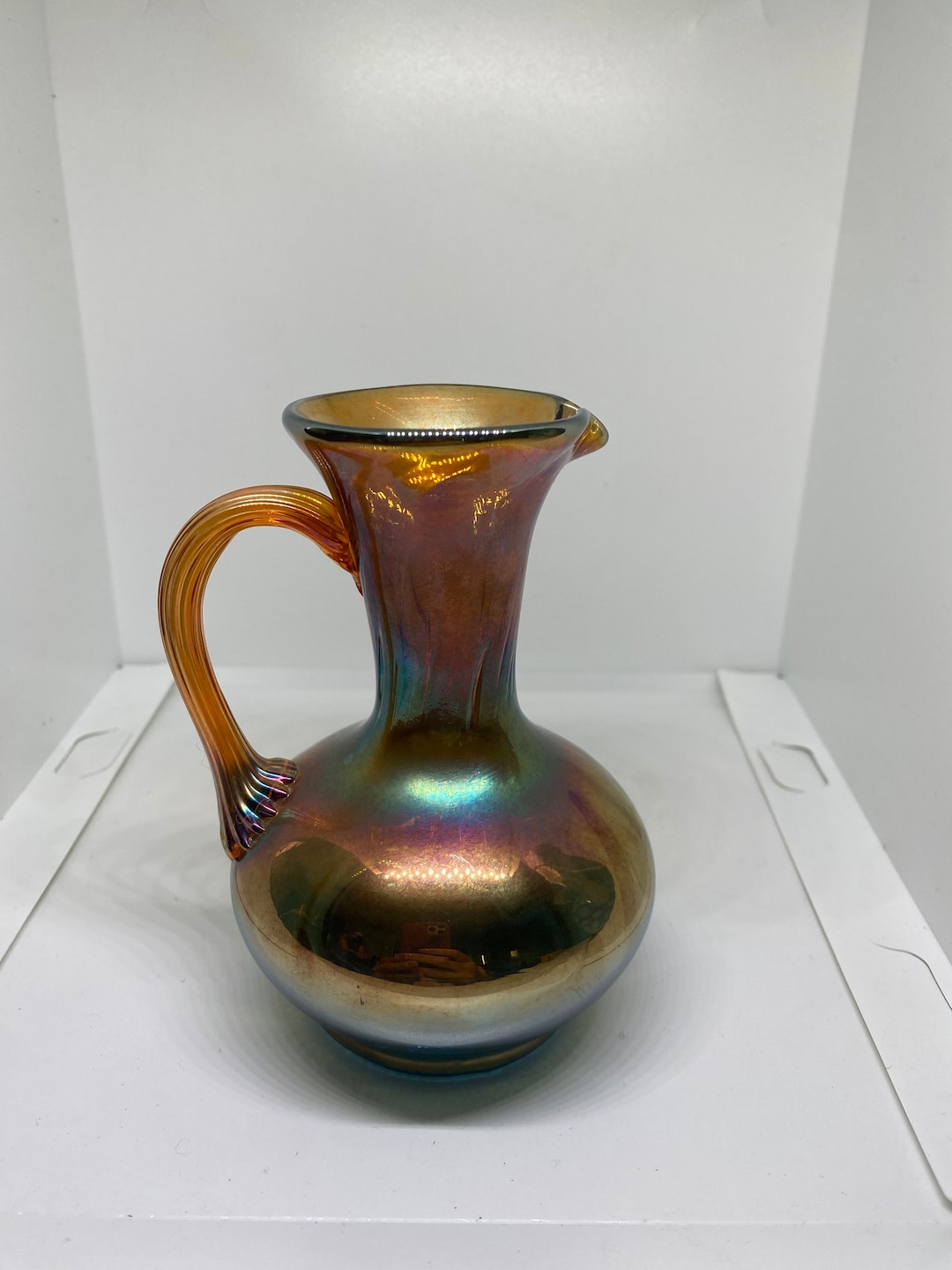 Vintage Pilgrim Glass Pitcher - Etsy