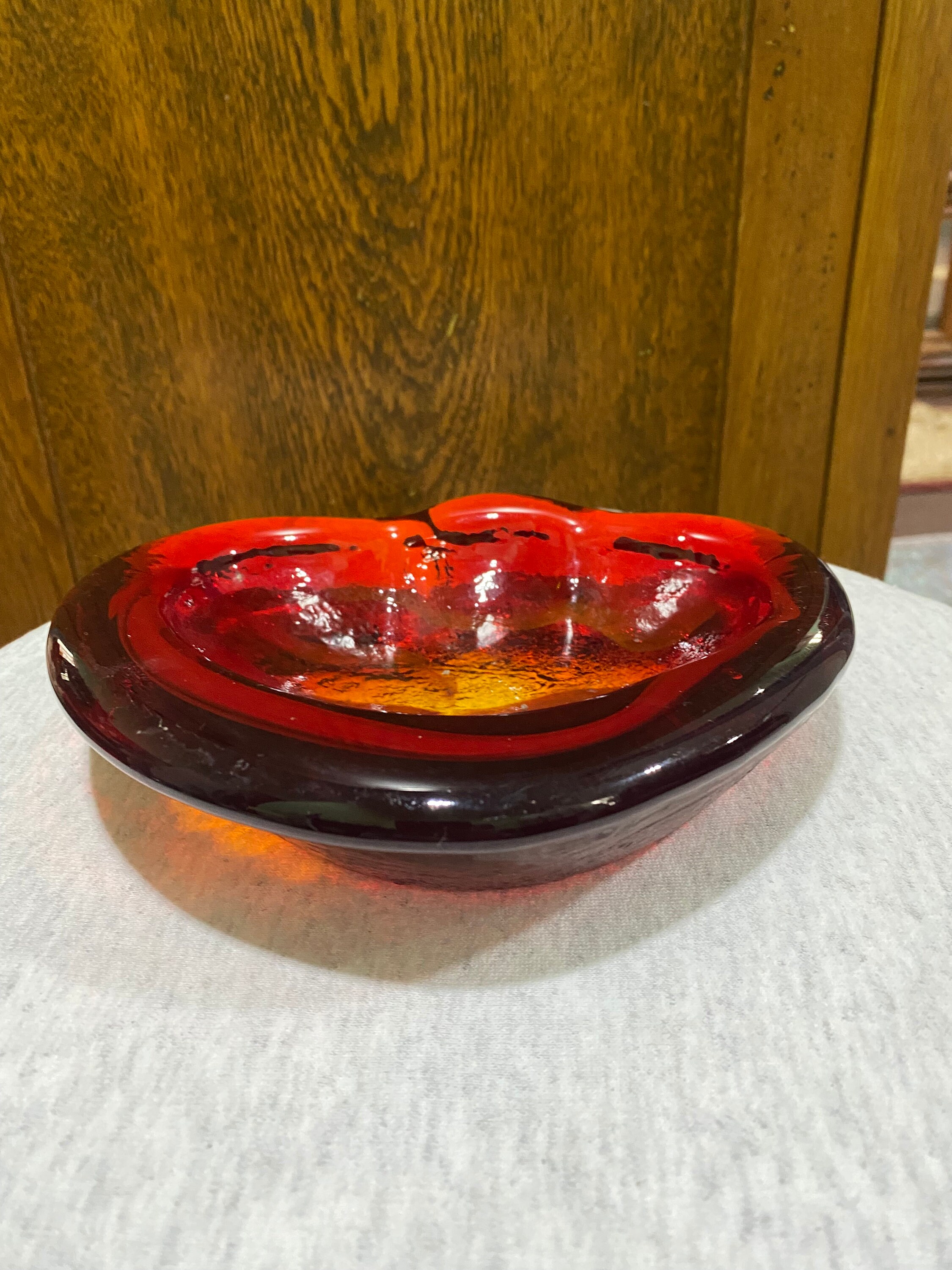 MCM Blenko Freeform Art Glass Dish/trinket Dish - Etsy