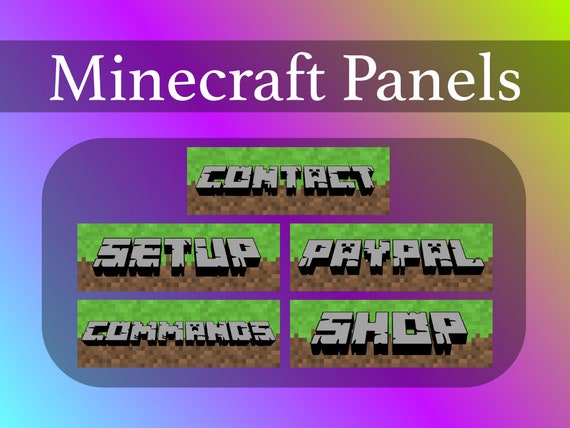Minecraft 5 Twitch Panels Direct Download - Etsy