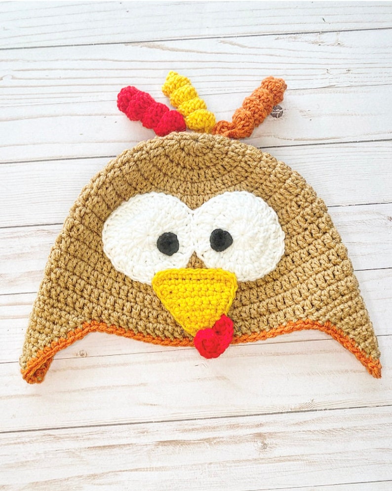 Crochet Turkey Hat: Thanksgiving Beanie, Turkey Trot Costume - Etsy