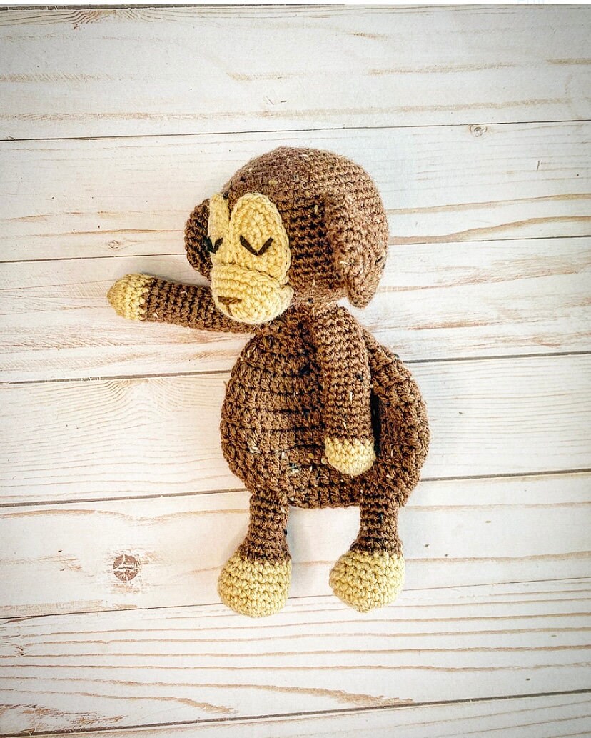 Safari Monkey Lovey, Crochet Monkey, Handmade Lovie, Woodland Monkey - Etsy