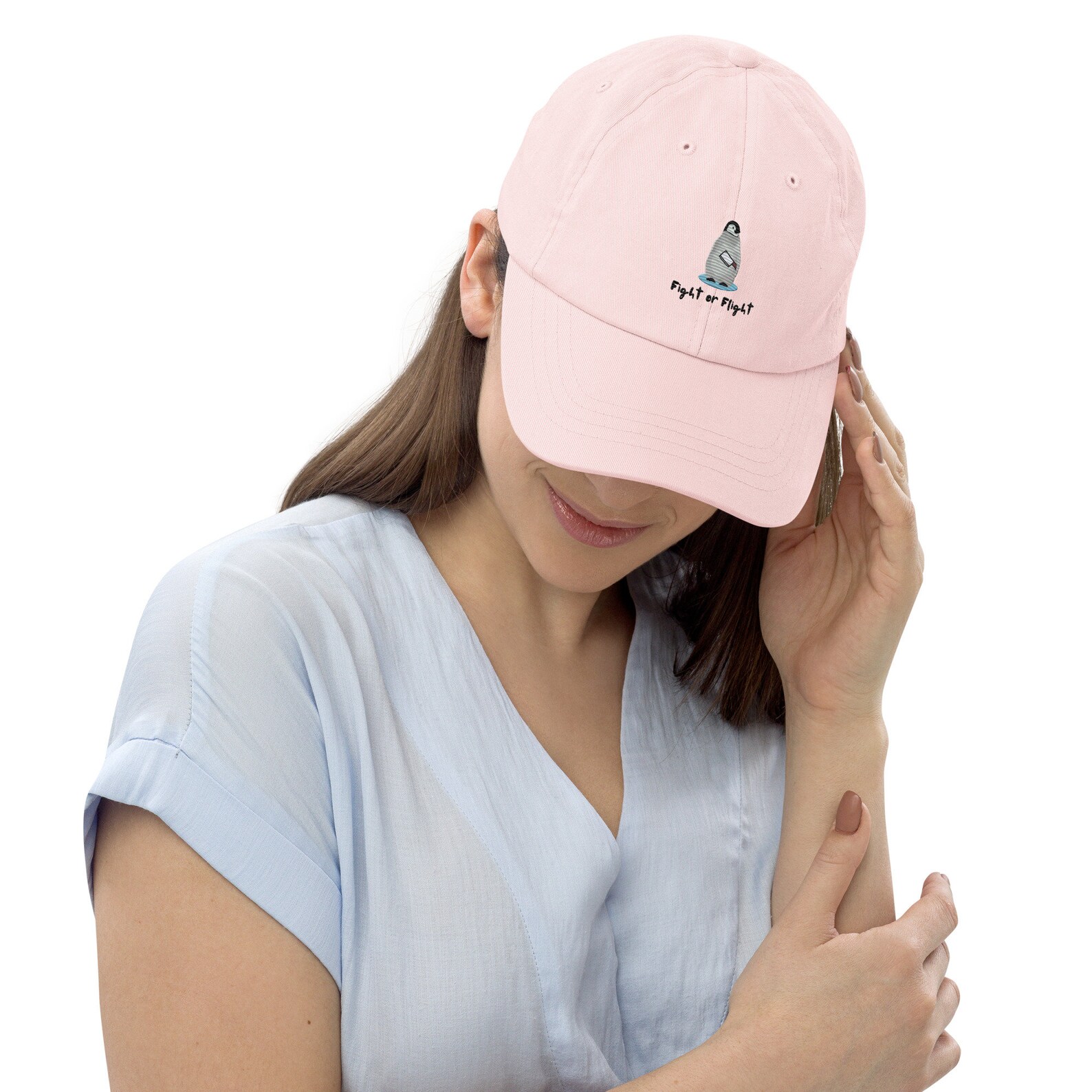 Embroidered, High Quality, Pastel Baseball Cap With "fight or Flight ...