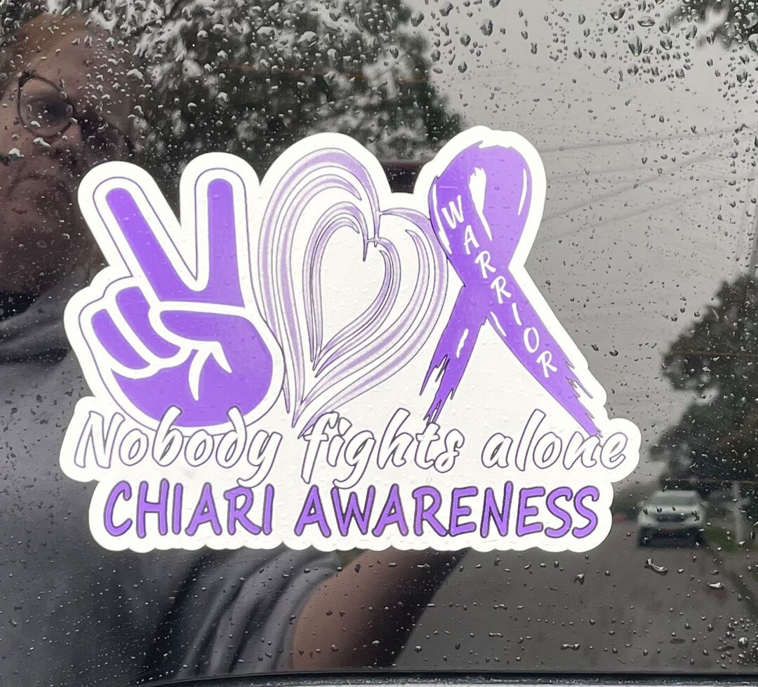 Chiari Malformation Awareness Sticker Purple Ribbon Chiari - Etsy