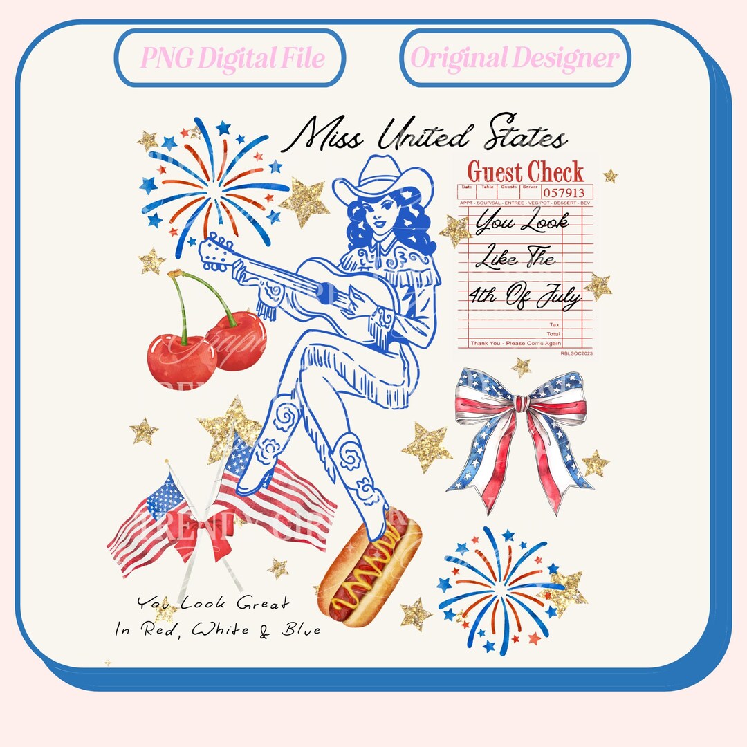 Coquette 4th of July Png,america Png,4th of July Png,american Cowgirl ...