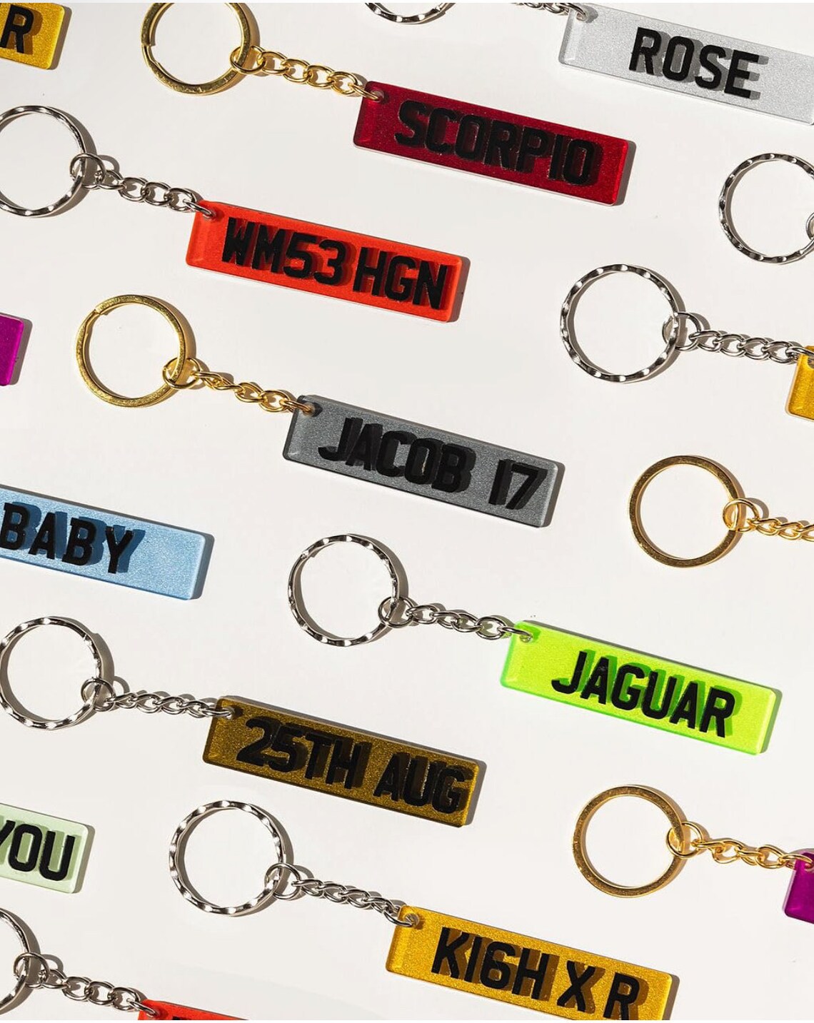 Custom Licence Plate Keychain, Personalised Number Plate Keychain, Mini ...