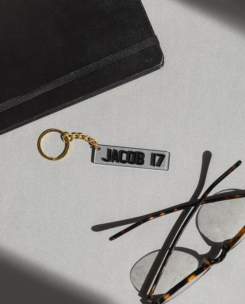 Custom Licence Plate Keychain, Personalised Number Plate Keychain, Mini ...