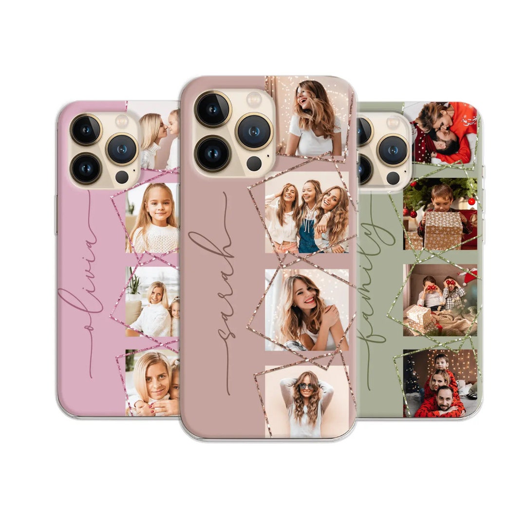 Custom Photo Collage Phone Case Name Cover Personalised for iPhone 11 ...