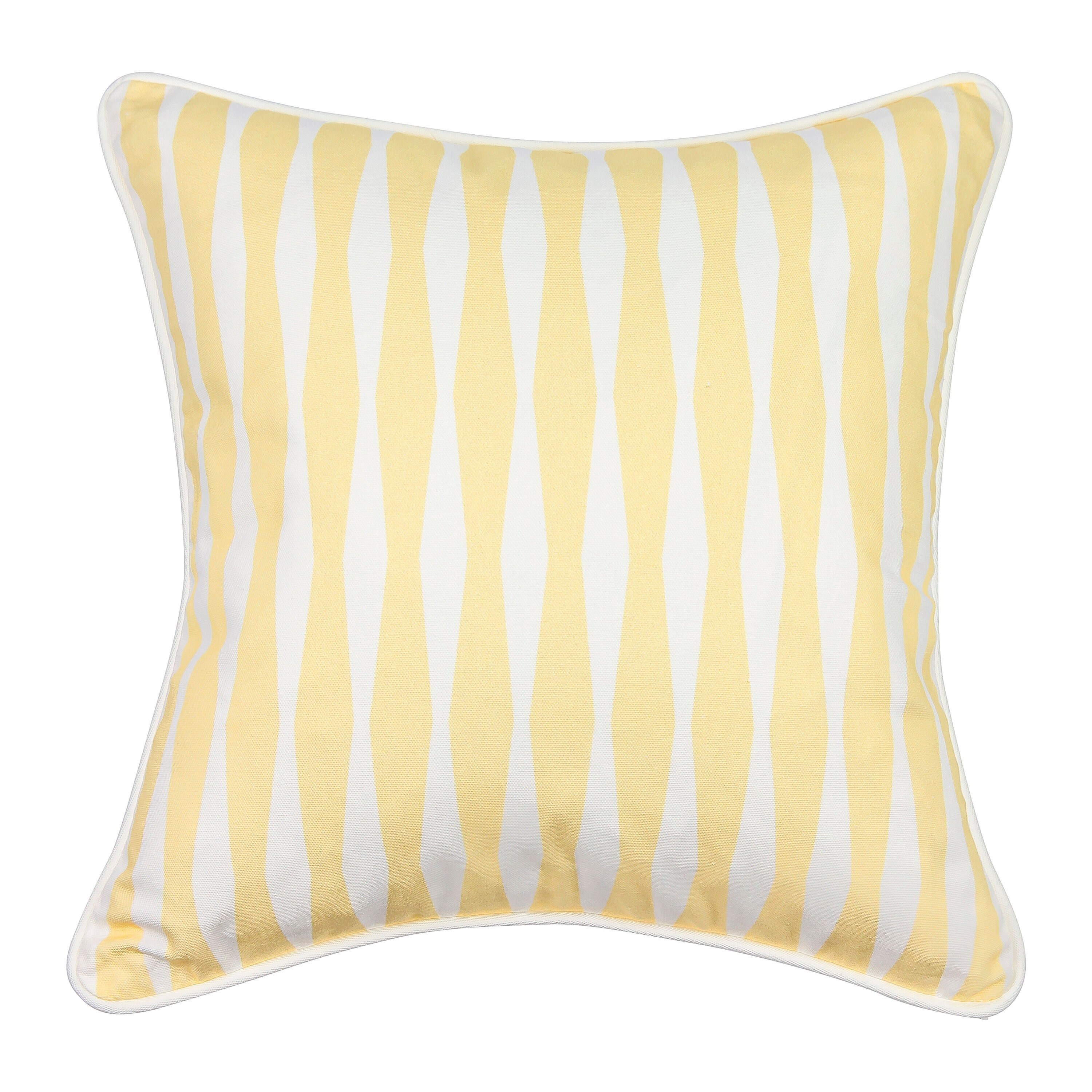 Outdoor Yellow Stripe Pillows - Etsy