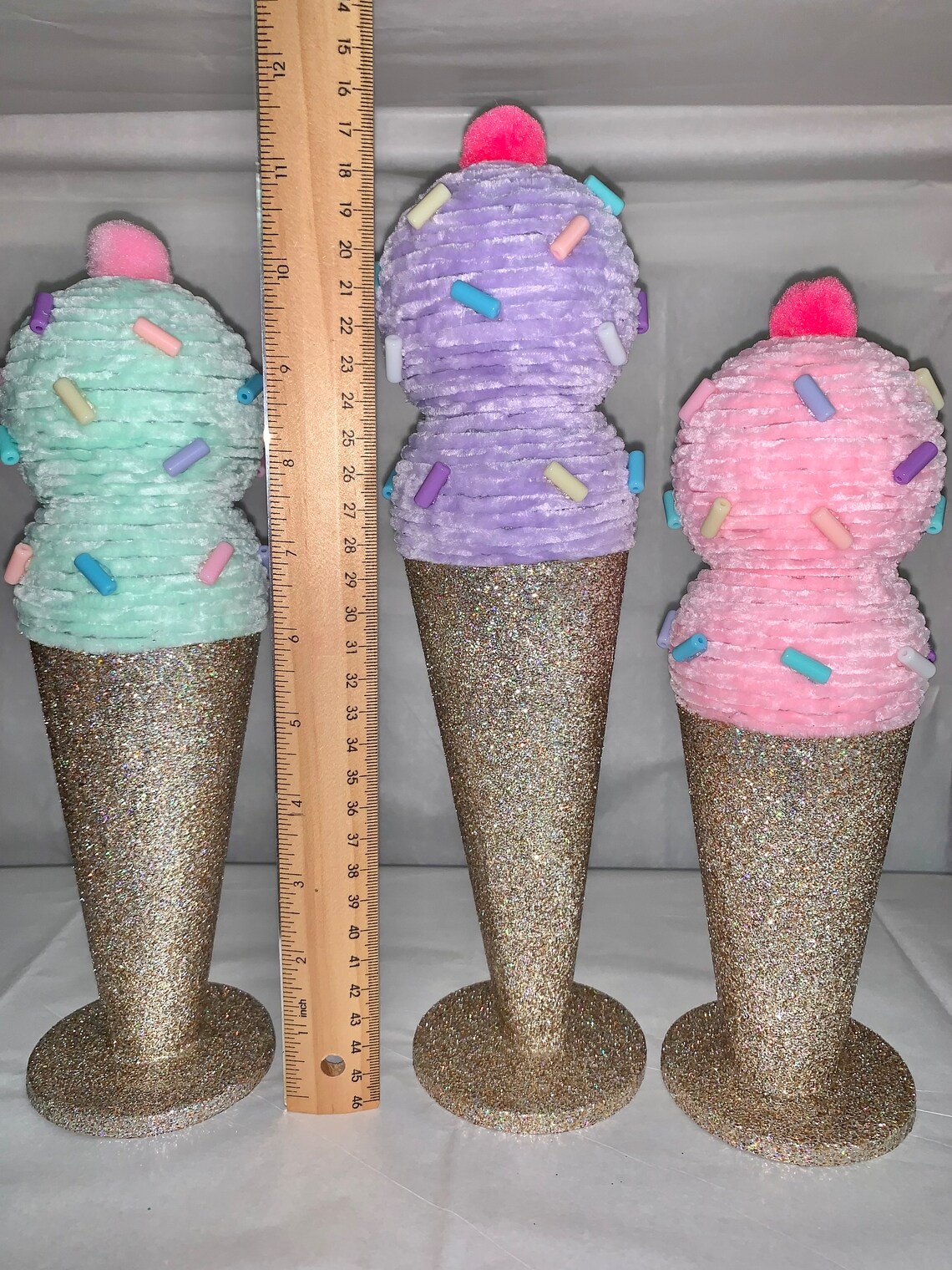 3-piece Pastel Ice Cream Cone Centerpiece - Etsy