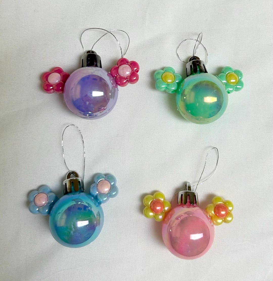 Mini Mickey Mouse Inspired Pastel Ornaments, Mickey Spring Ornaments ...