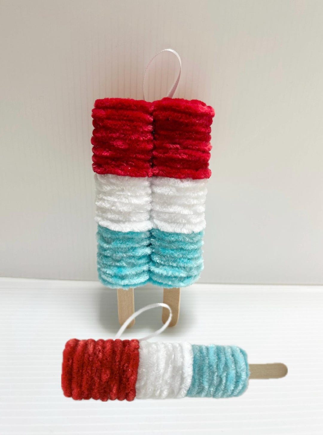 Fourth of July Bomb Pop Ice Pop Decor, Red, White & Blue Patriotic ...