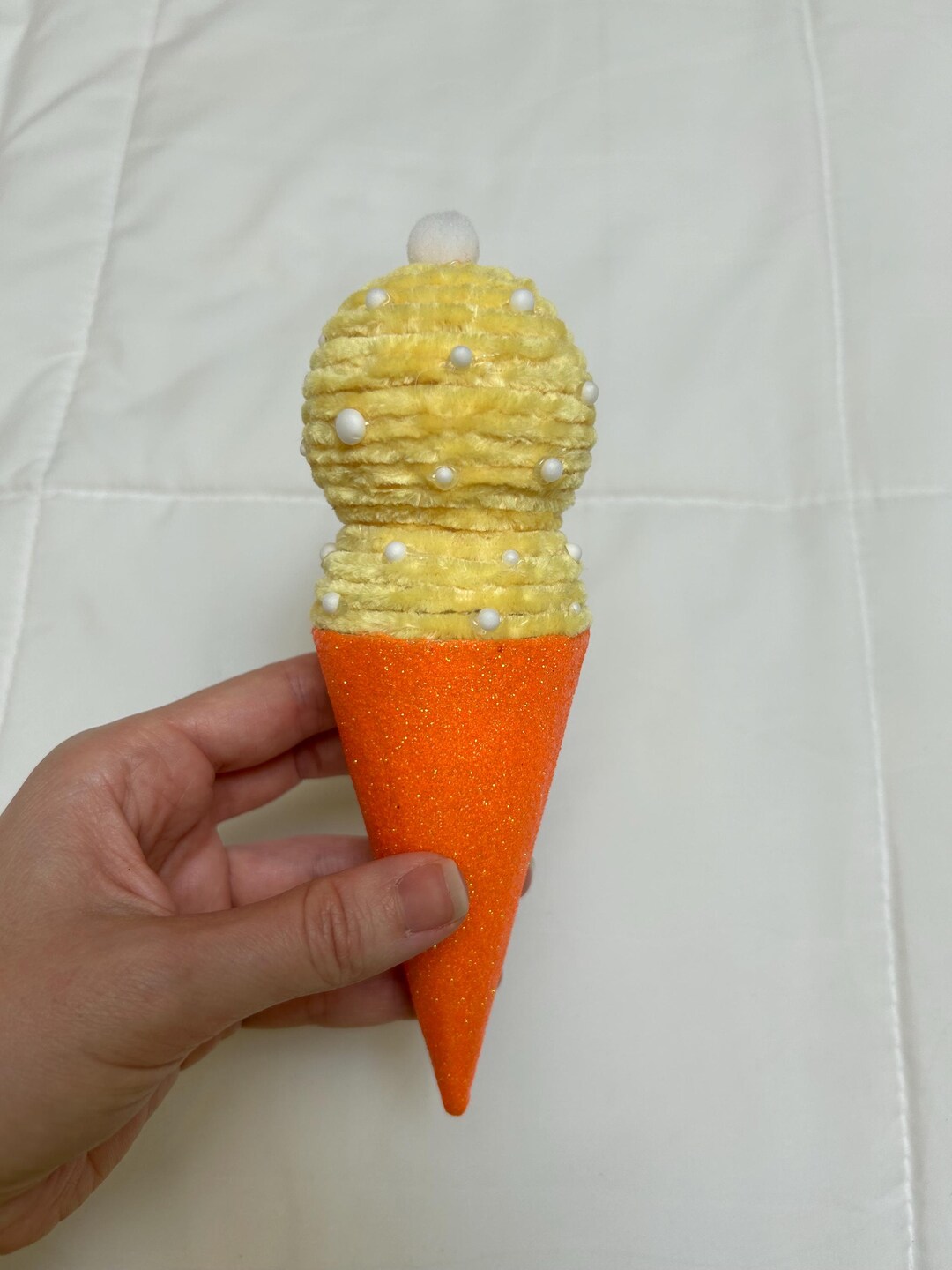 Candy Corn Ice Cream Treat, Neon Halloween Treat, Fake Ice Cream Cone ...