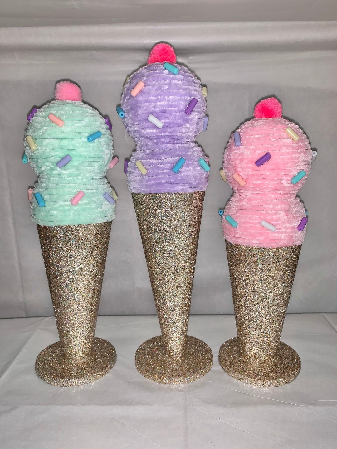 Pastel Ice Cream Cone Centerpiece - Etsy
