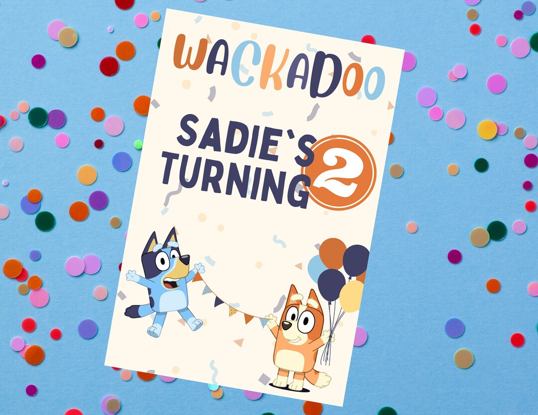 Bluey Birthday Sign Printable/template Link - Etsy