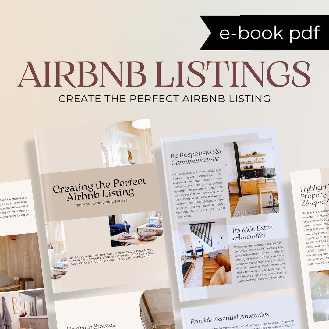 Airbnb Guide: Creating the Perfect Airbnb Listing | Downloadable PDF ...