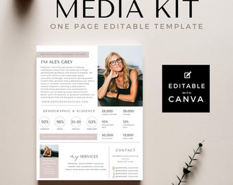 Coaching Media Kit Template | Instagram Influencer | Blogger Press Kit ...