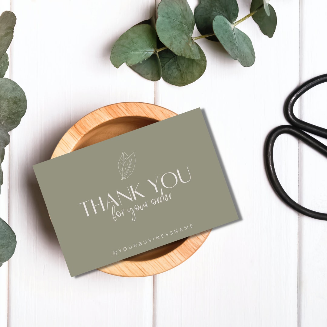 Editable Thank You Card Template | Small Business Canva Design ...