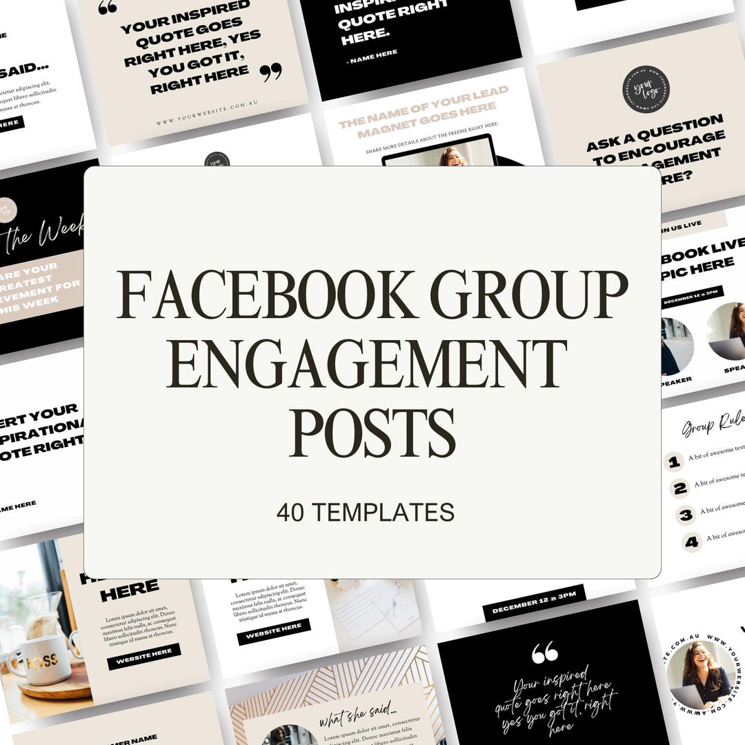 Facebook Group Templates for Business Coaches | Canva Engagement Posts ...