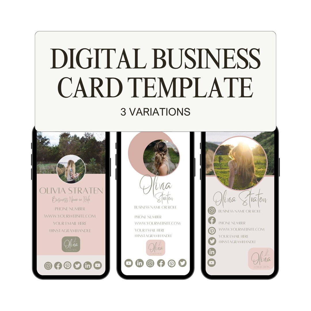 Digital Business Card Template | Canva Business Card Design | Business ...