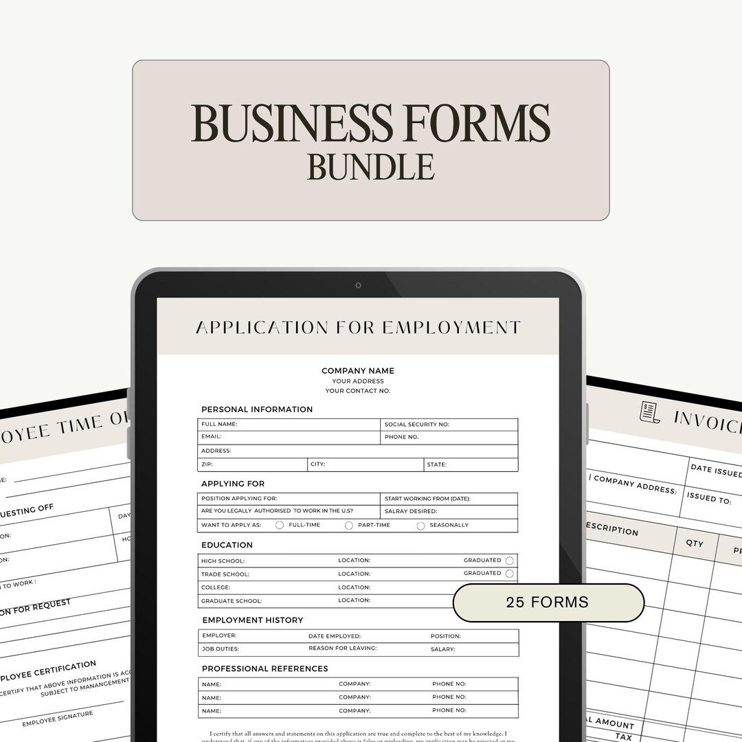 Business Forms Bundle, Canva Template for Business, Client Onboarding ...