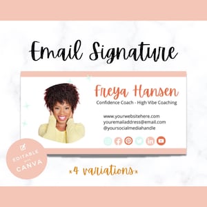 Editable Email Signature Template | Canva Business Branding Design ...