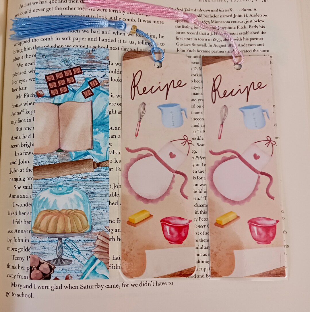 Recipe Baking Cooking Kitchen Bookmark C8 - Etsy
