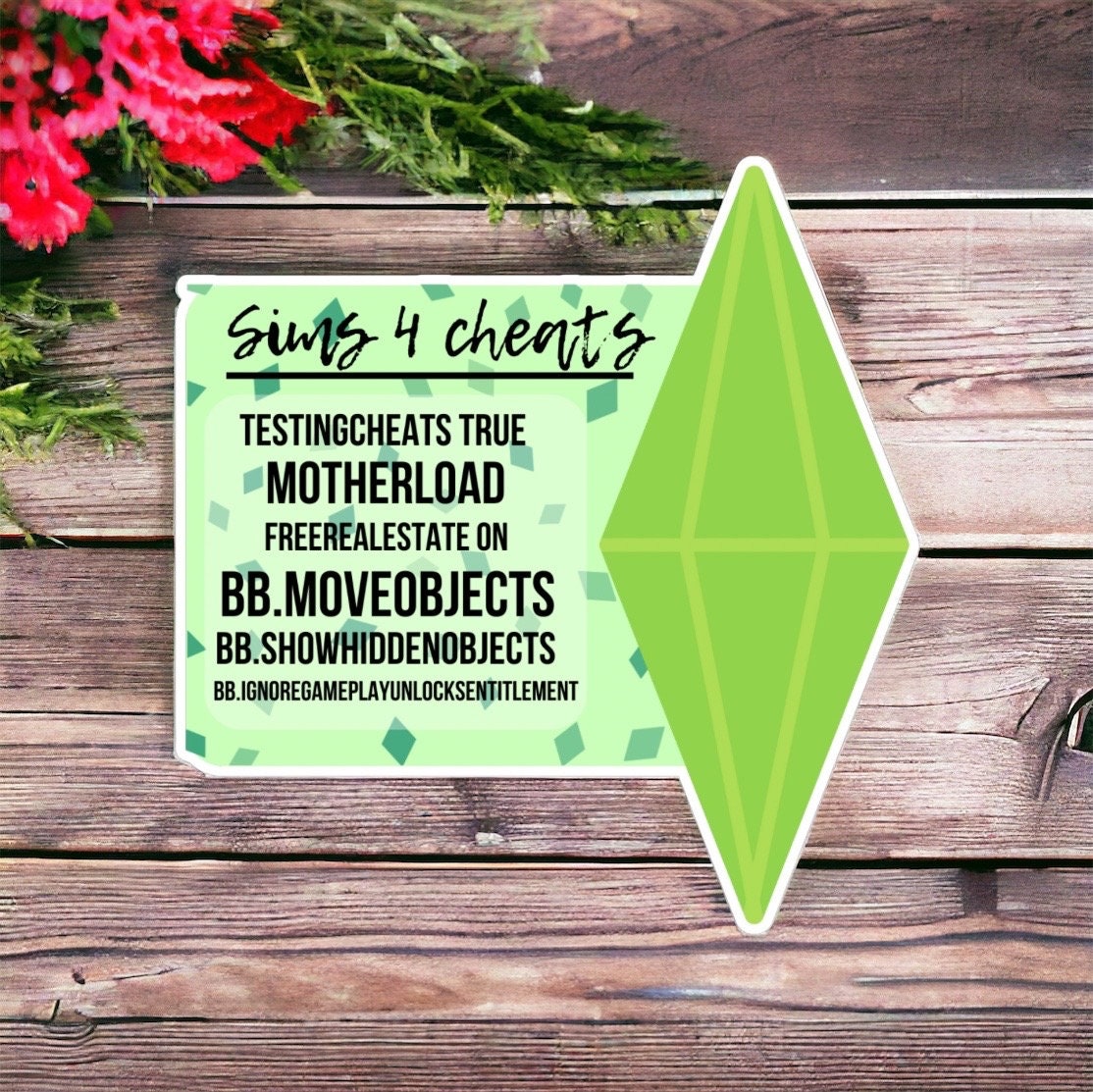 Sims 4 Cheat Sheet Sticker - Etsy