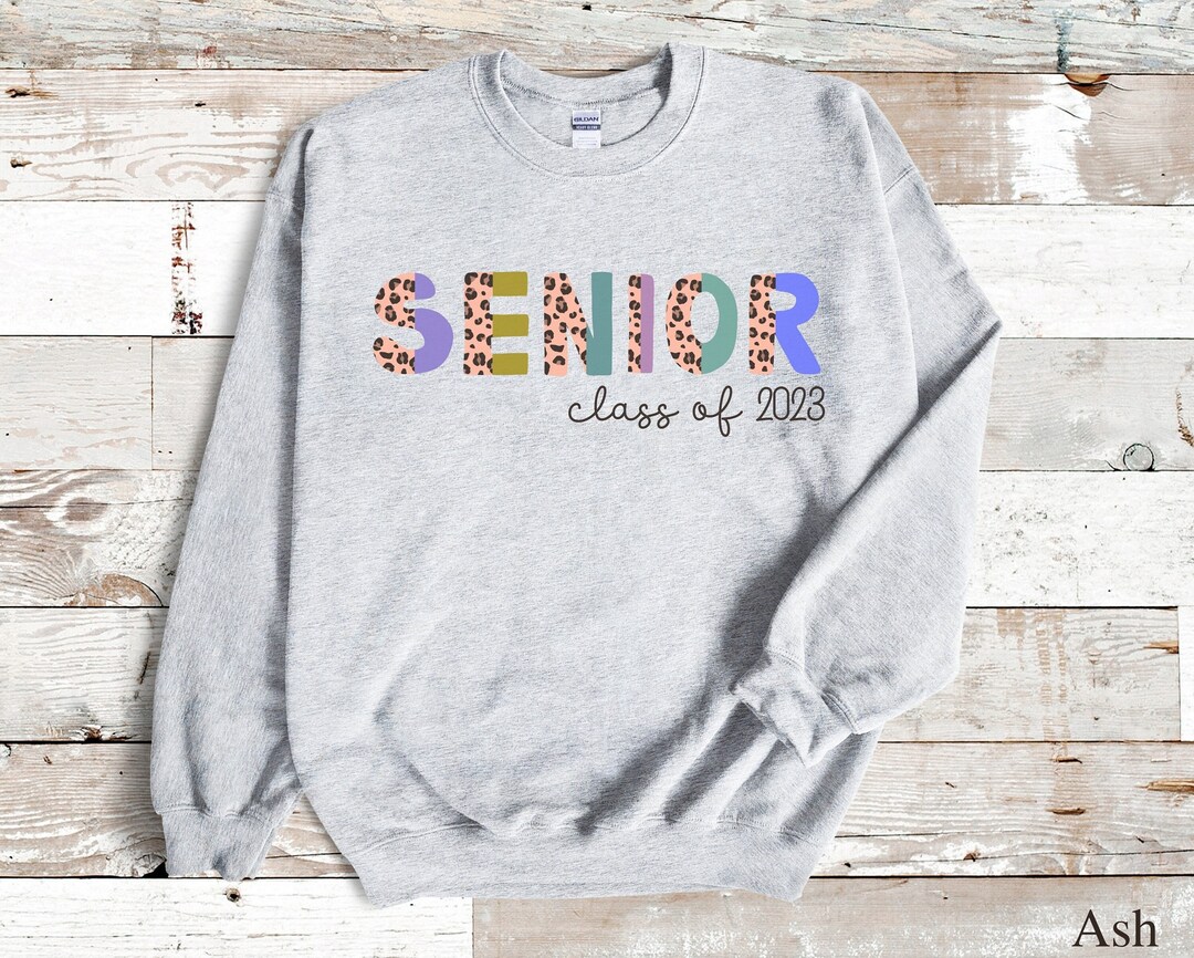 Leopard Print Senior Sweatshirt 2023 Graduation Gift Cheetah Print ...