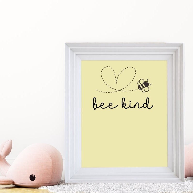 Bee Kind Printable PDF | Digital Download | Printable Wall Art ...
