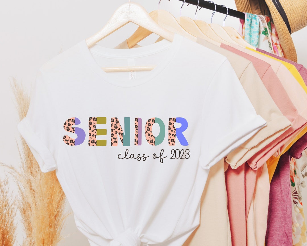 Leopard Print Senior Shirt 2023 Graduation Gift Cheetah Print ...