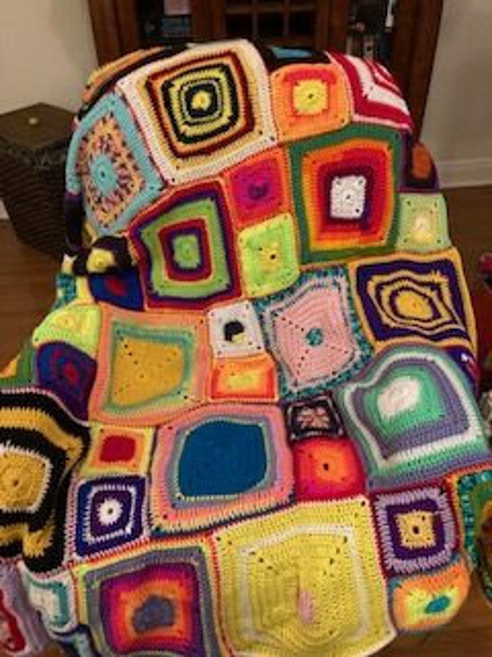 Easy Crochet Scrap Blanket Pattern - Etsy